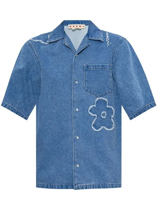 Marni Denim Shirt With Applique