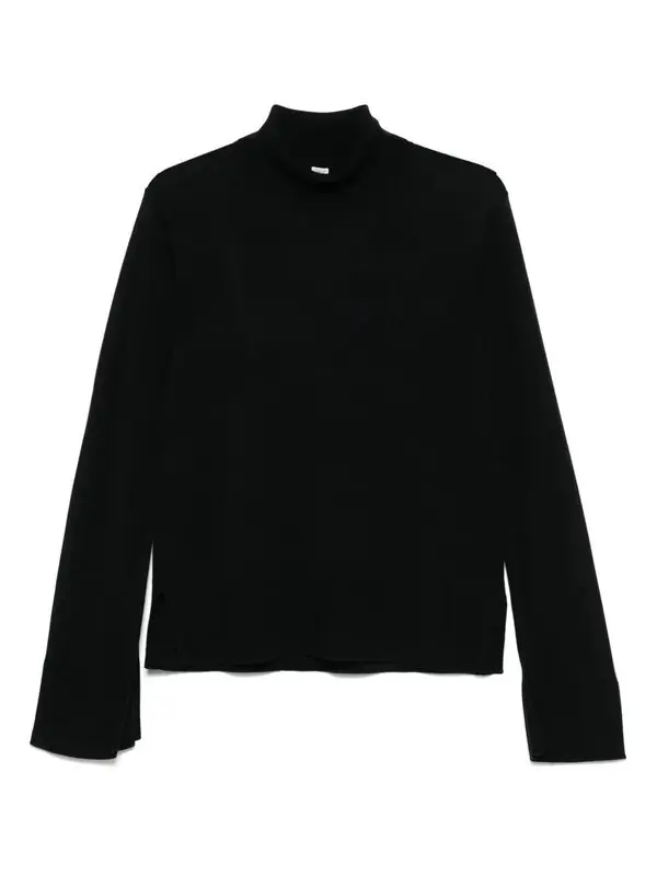 TOTEME Turtleneck With Sleeve Slits In Lyocell And Cashmere