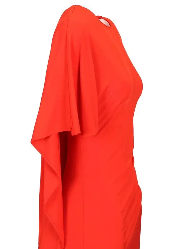 Stella McCartney Asymmetrical Cape Maxi Dress