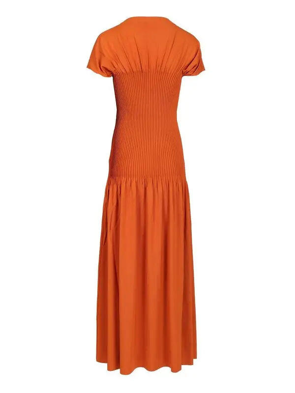 TOTEME Pleated Jersey Dress