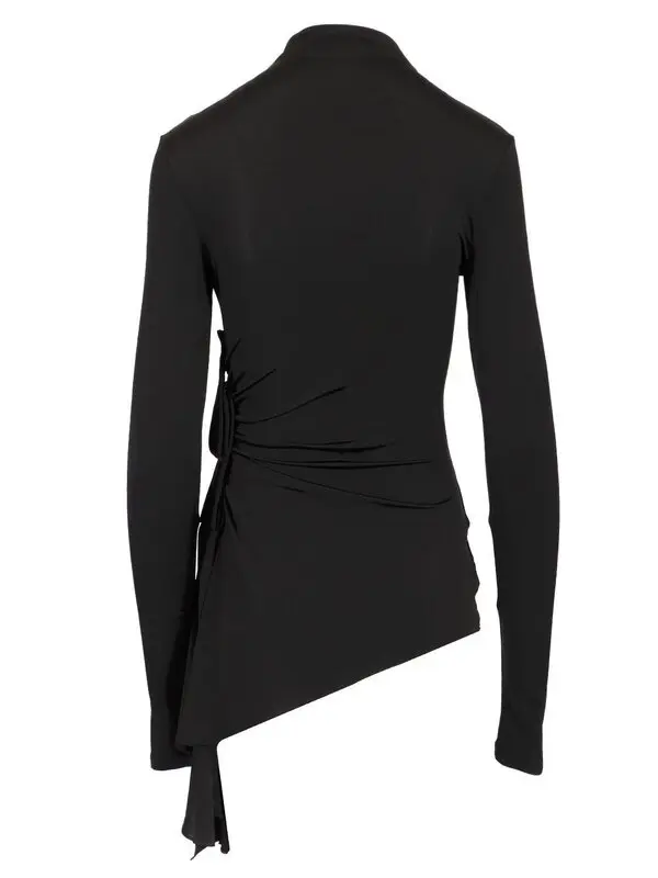 Off-White Long Sleeve Draped Top