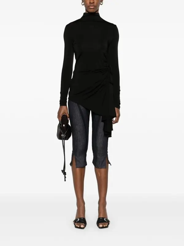 Off-White Long Sleeve Draped Top