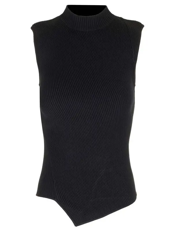 TOTEME Asymmetric Knit Top White