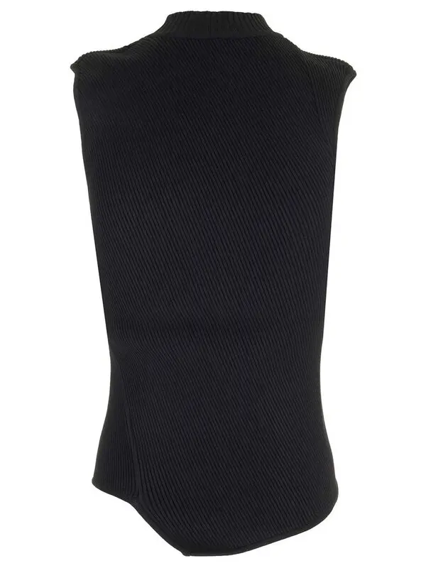 TOTEME Asymmetric Knit Top White