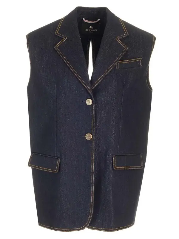 Etro Denim Waistcoat