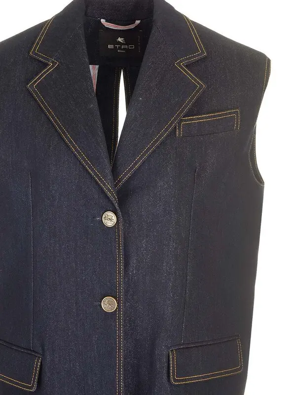Etro Denim Waistcoat