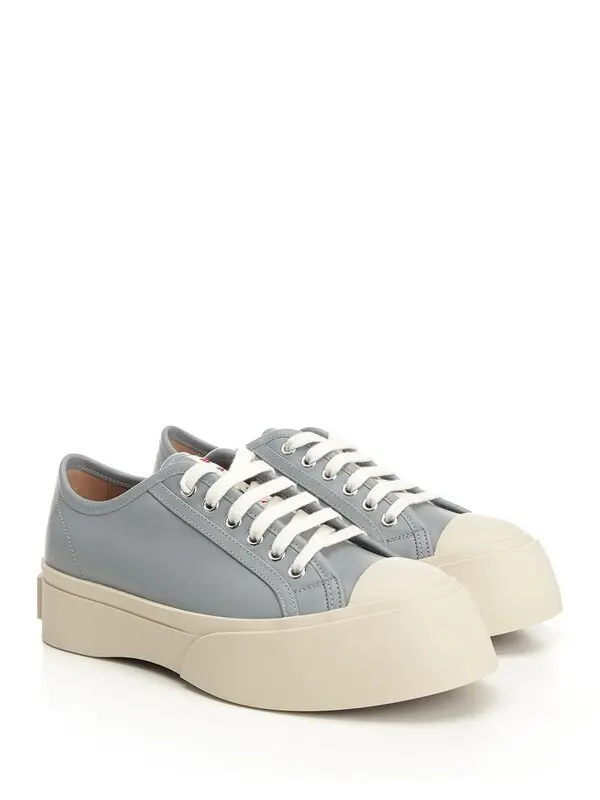 Marni Pablo" Nappa Leather Lace-up Sneakers With Platform Sole - Blue