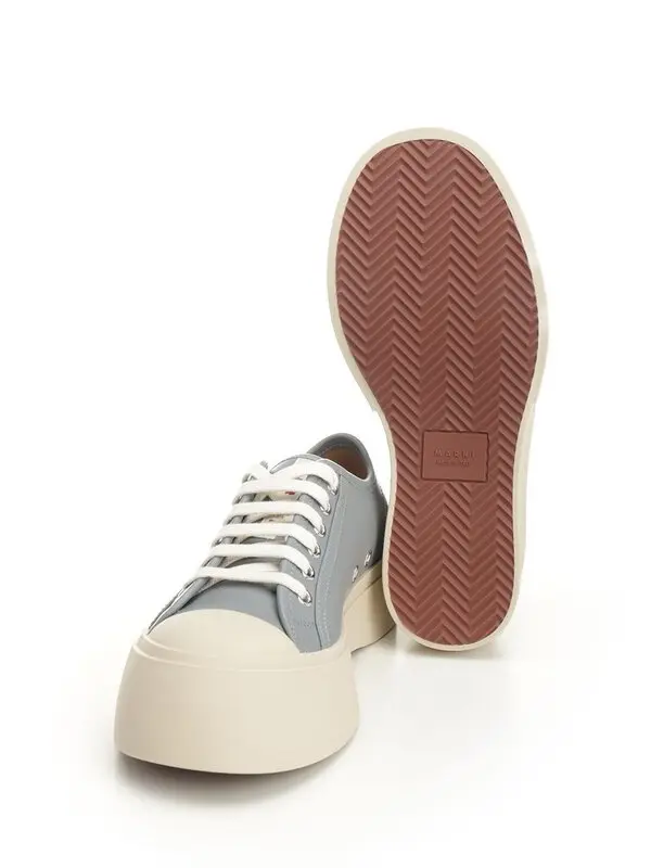 Marni Pablo" Nappa Leather Lace-up Sneakers With Platform Sole - Blue