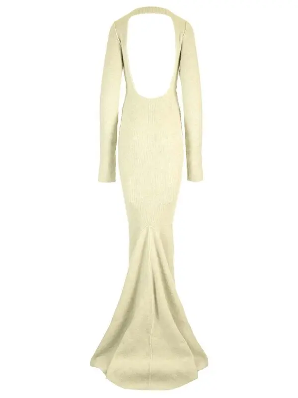 Rick Owens Ribbed Knit Mermaid Dress - Green