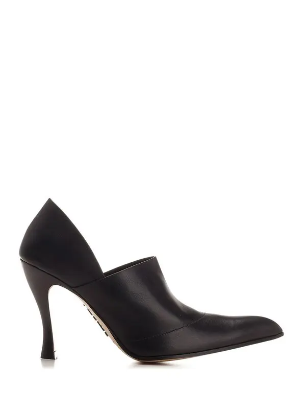 Loewe Comic" Pump With Folding Heel - Black