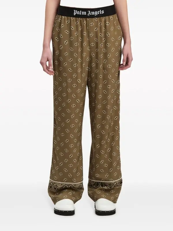 Palm Angels Straight Paisley Print Pants