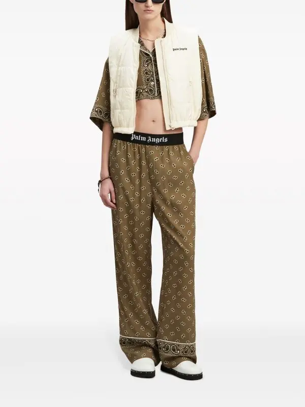 Palm Angels Straight Paisley Print Pants