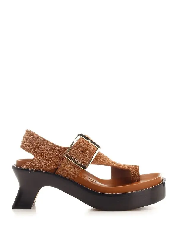 Loewe Ease" Thong Sandals With Sculptural Heel