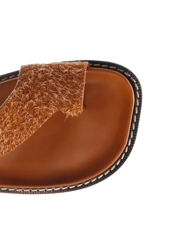 Loewe Ease" Thong Sandals With Sculptural Heel