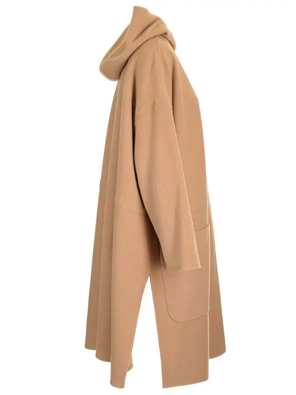 Max Mara Wool And Cashmere Blend Miele Coat