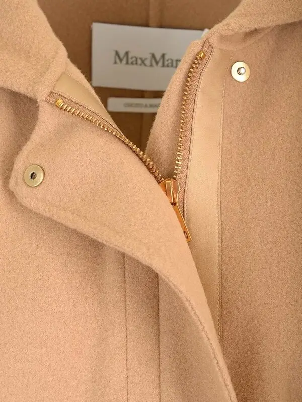 Max Mara Wool And Cashmere Blend Miele Coat