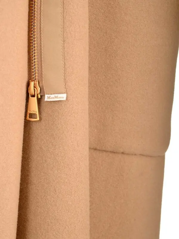 Max Mara Wool And Cashmere Blend Miele Coat