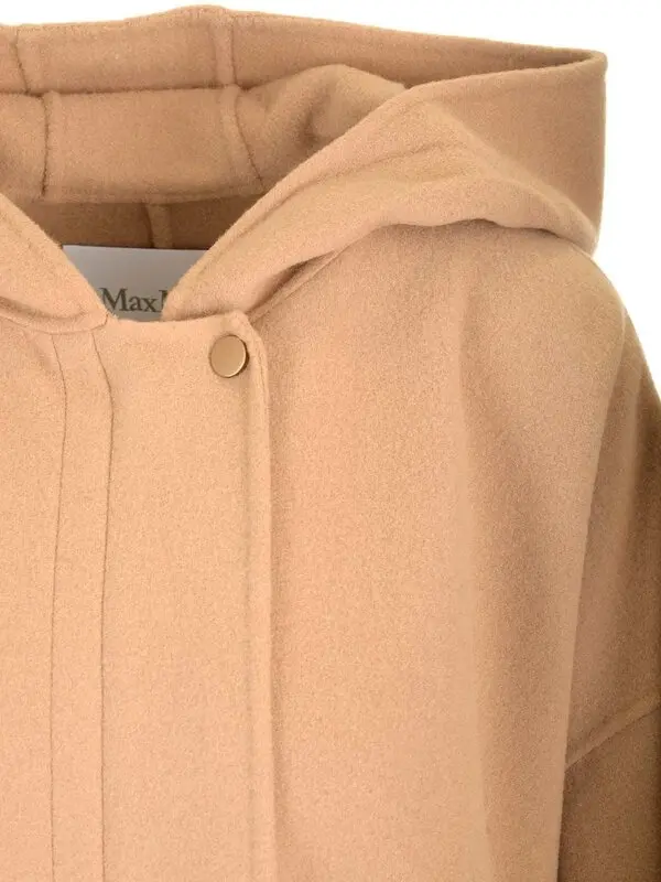 Max Mara Wool And Cashmere Blend Miele Coat