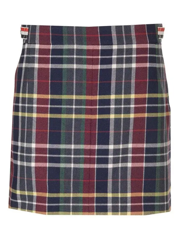 Thom Browne Tartan Wool Mini Skirt
