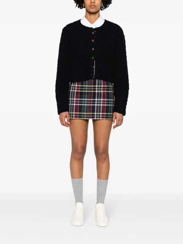 Thom Browne Tartan Wool Mini Skirt