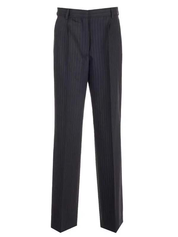 Miu Miu Pinstriped Wool Blend Trousers