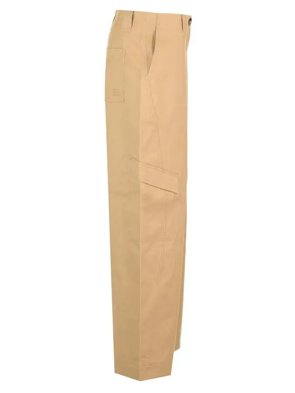 GANNI Cotton Canvas Cargo Trousers