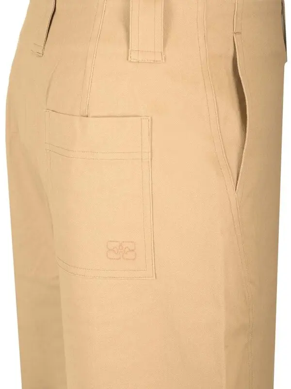 GANNI Cotton Canvas Cargo Trousers
