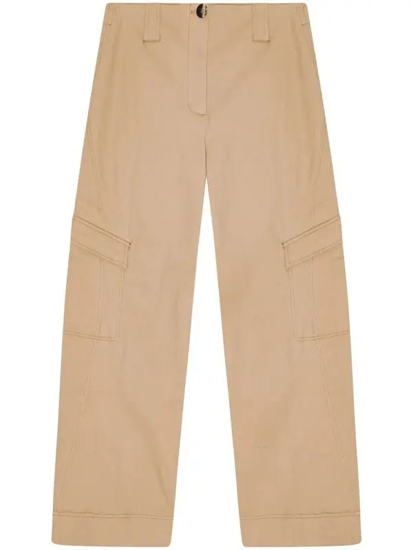 GANNI Cotton Canvas Cargo Trousers