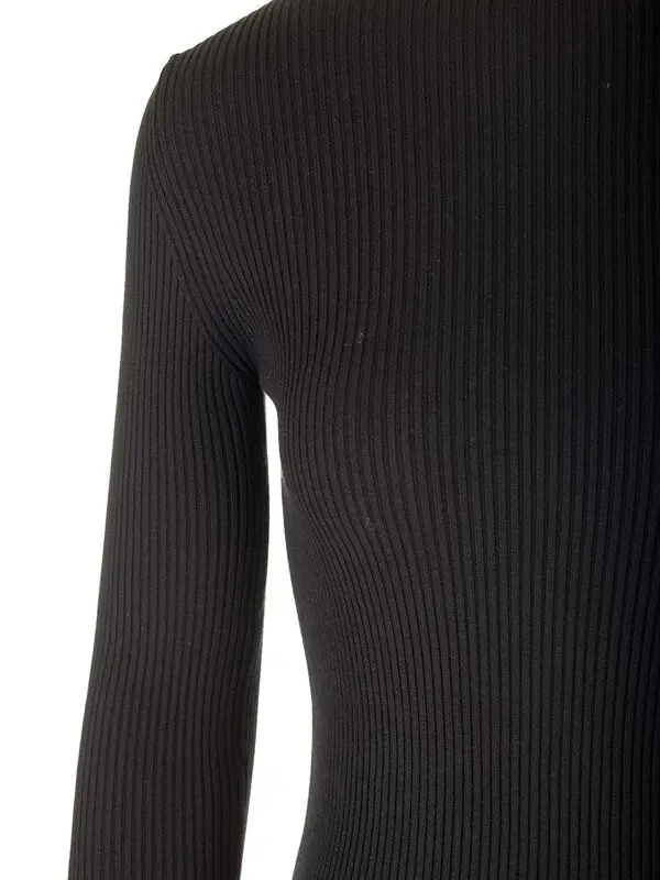 Rick Owens Ribbed Boat Neck Knit Top