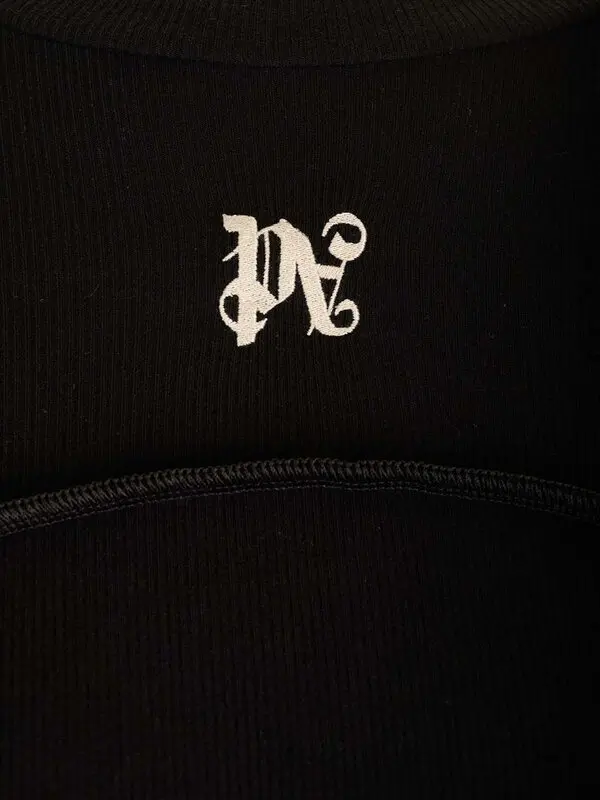 Palm Angels Mini Dress With Embroidered Monogram