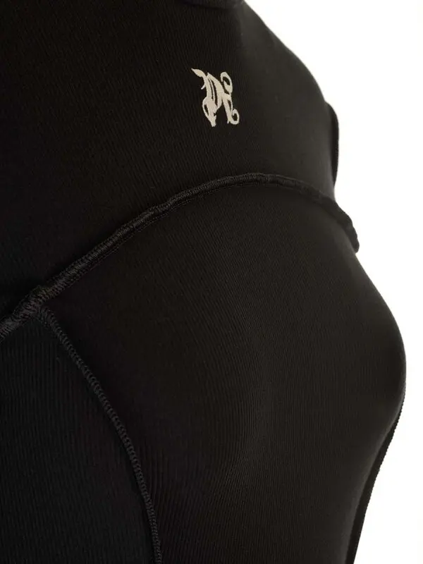 Palm Angels Mini Dress With Embroidered Monogram
