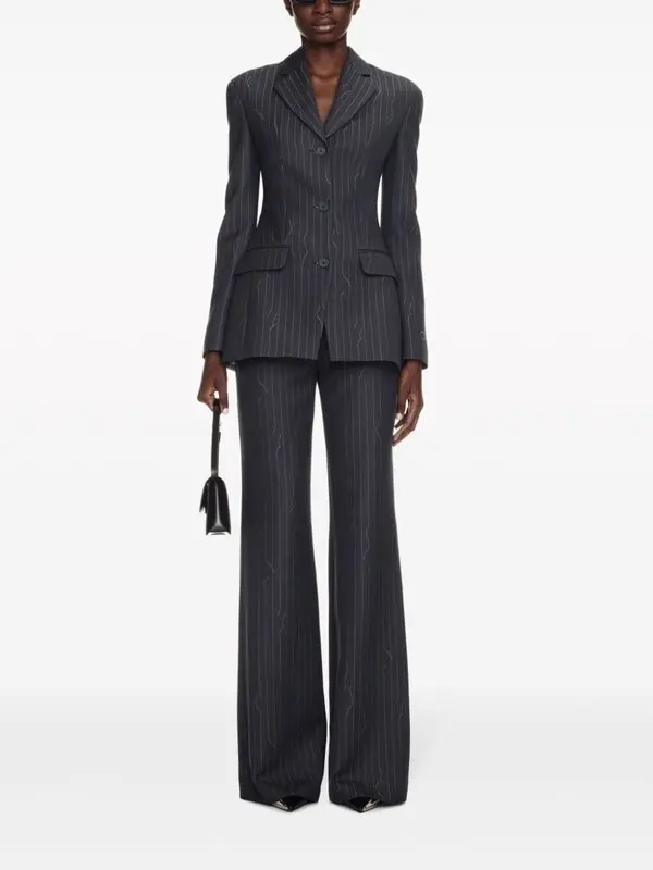Off-White Pinstriped Blazer