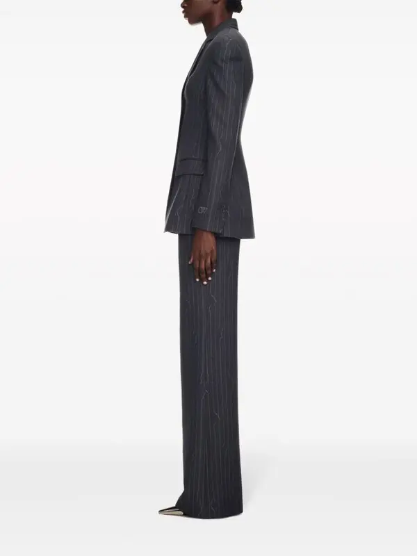 Off-White Pinstriped Blazer
