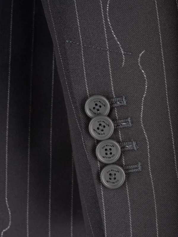 Off-White Pinstriped Blazer