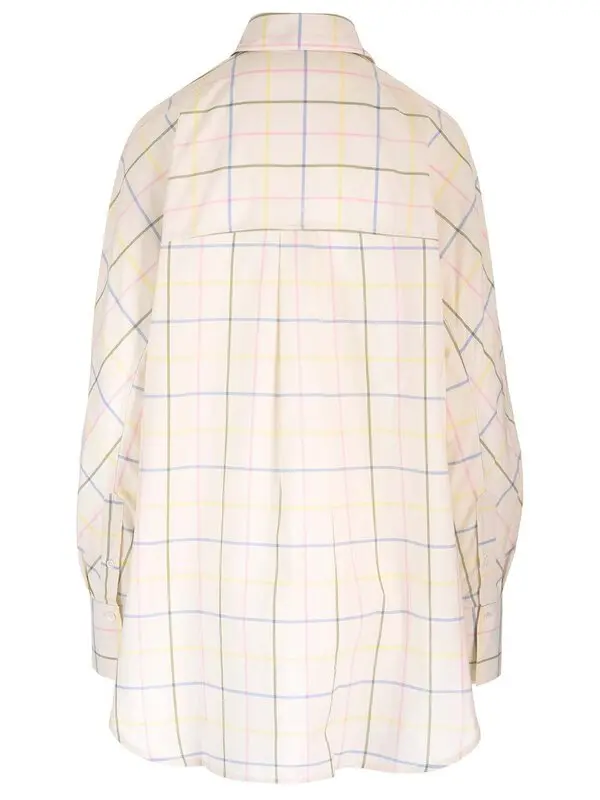 TOTEME Relaxed Fit Cotton Shirt With Pointed Collar And Asymmetric Hem