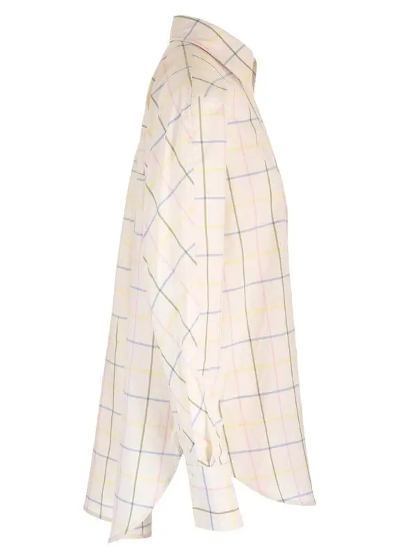 TOTEME Relaxed Fit Cotton Shirt With Pointed Collar And Asymmetric Hem