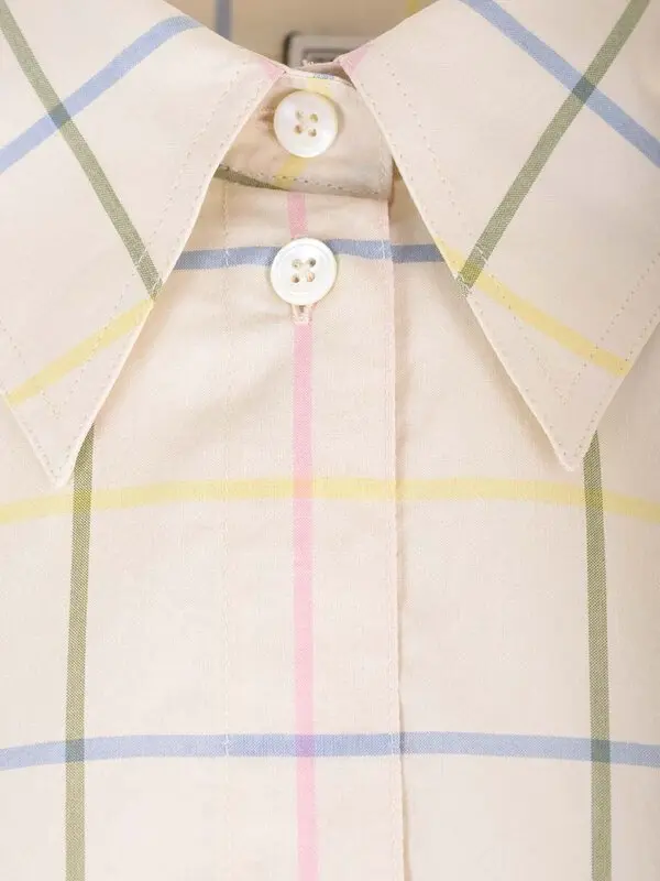 TOTEME Relaxed Fit Cotton Shirt With Pointed Collar And Asymmetric Hem