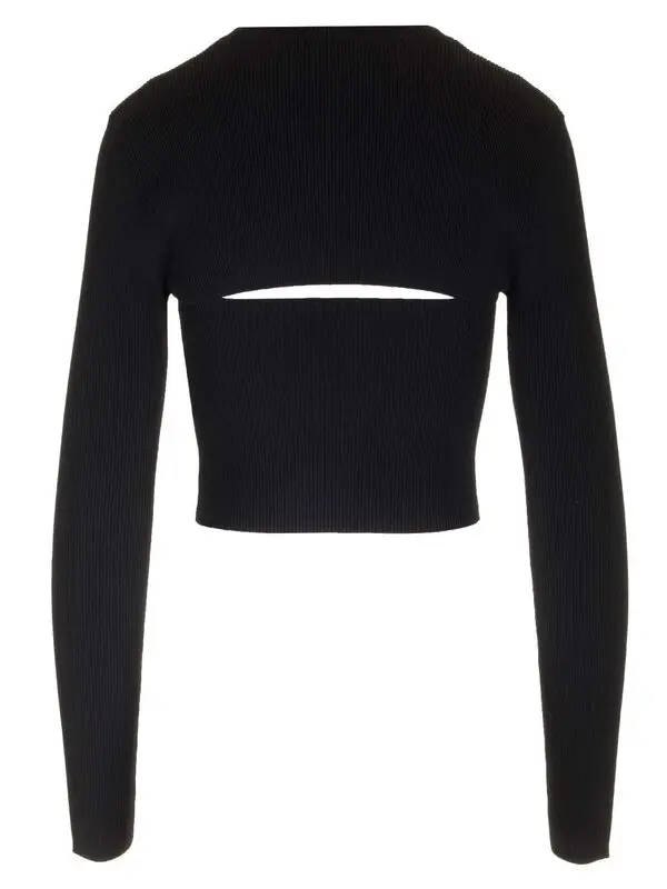 Alexander Wang Ribbed Stretch Viscose Twin-set Top