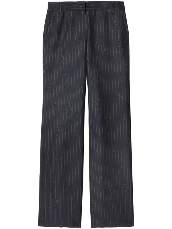 Off-White Pinstriped Wide-leg Tailored Trousers