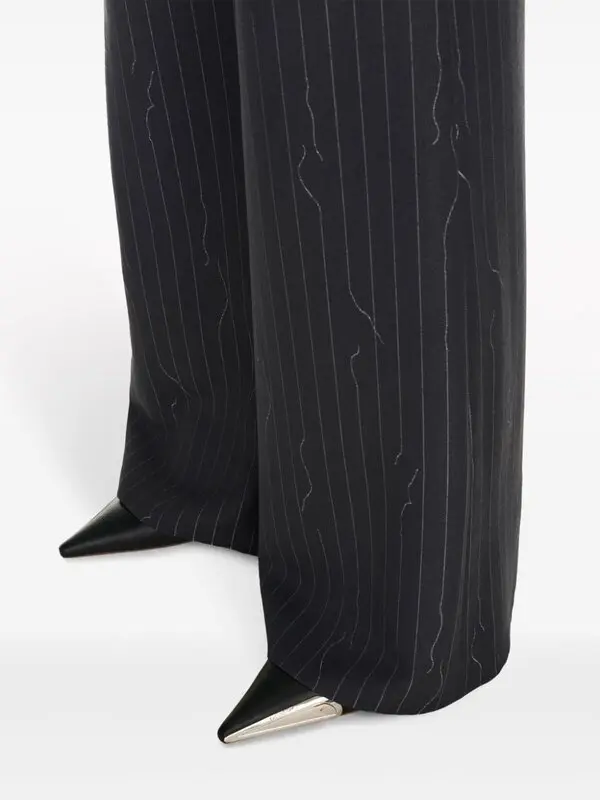 Off-White Pinstriped Wide-leg Tailored Trousers