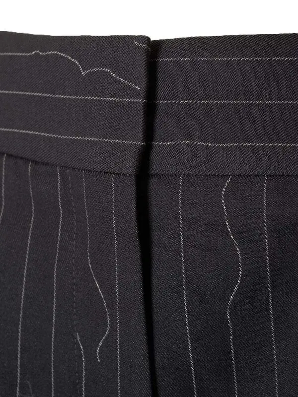 Off-White Pinstriped Wide-leg Tailored Trousers