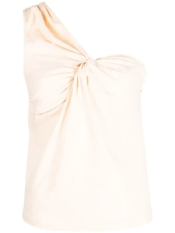 FORTE_FORTE Sand One-shoulder Top