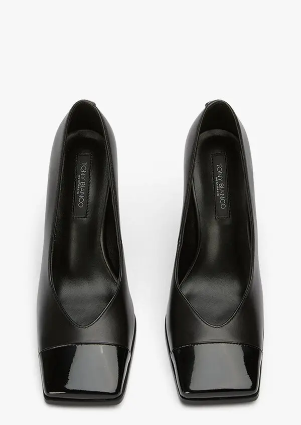 TONY BIANCO Legacy Square Toe Block Heel Pumps