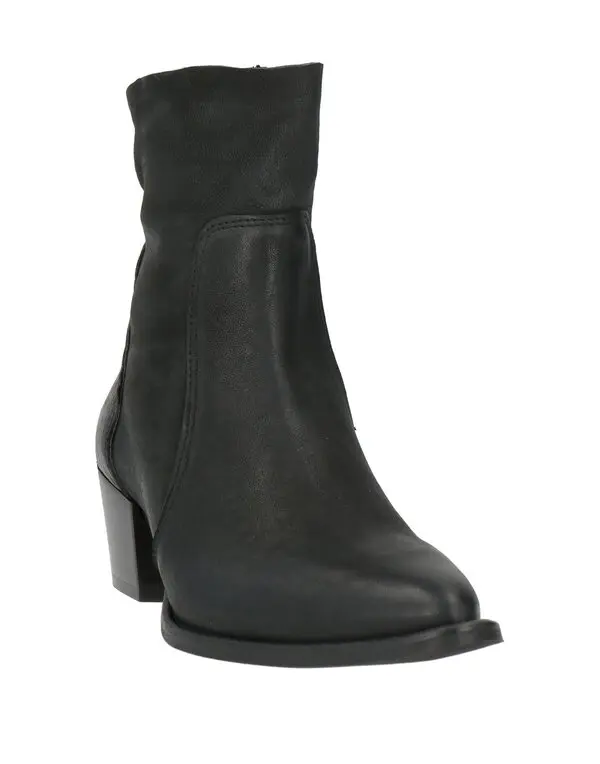 FABRIZIO CHINI Ankle Boots Size Leather - Black