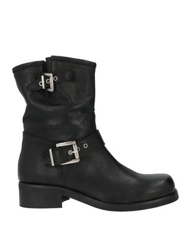 FABRIZIO CHINI Ankle Boots Dark Size Leather - Black