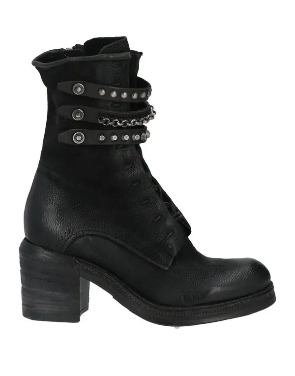 A.S.98 Leather Ankle Boots With Embellishments