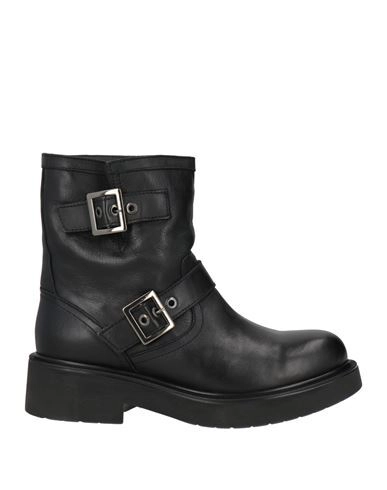 INUOVO Biker Ankle Boots In Leather With Strap Detailing