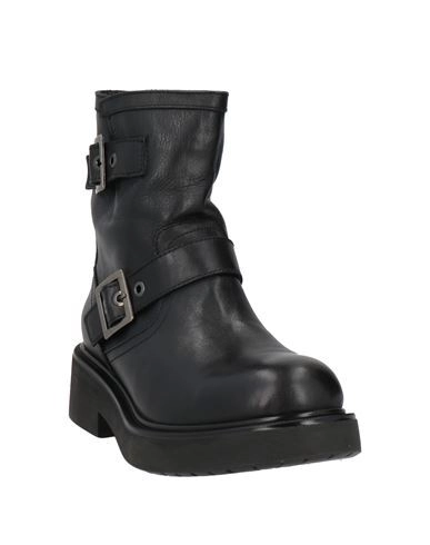 INUOVO Biker Ankle Boots In Leather With Strap Detailing