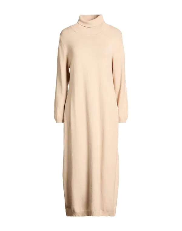HAVEONE Knitted Midi Dress With Turtleneck