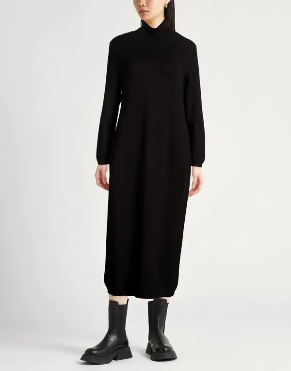 HAVEONE Knitted Midi Dress With Turtleneck